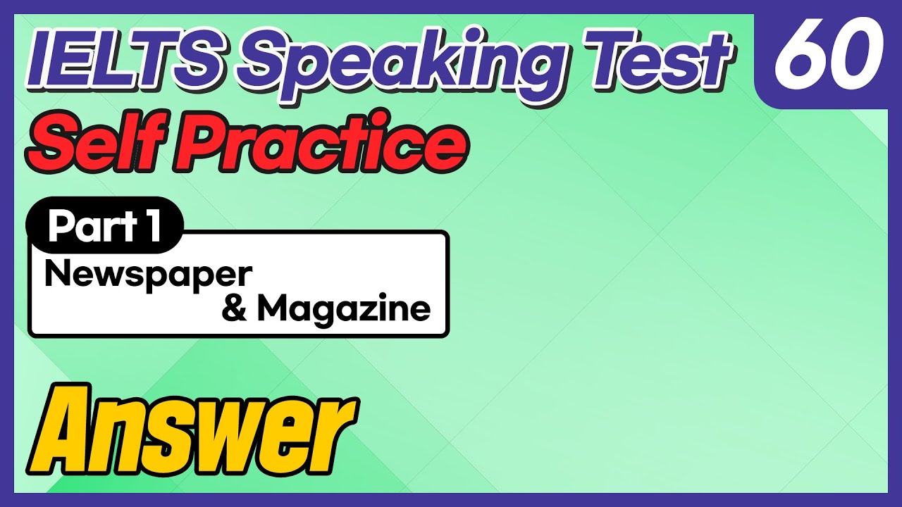IELTS Speaking Test questions 60 - Sample Answer - YouTube