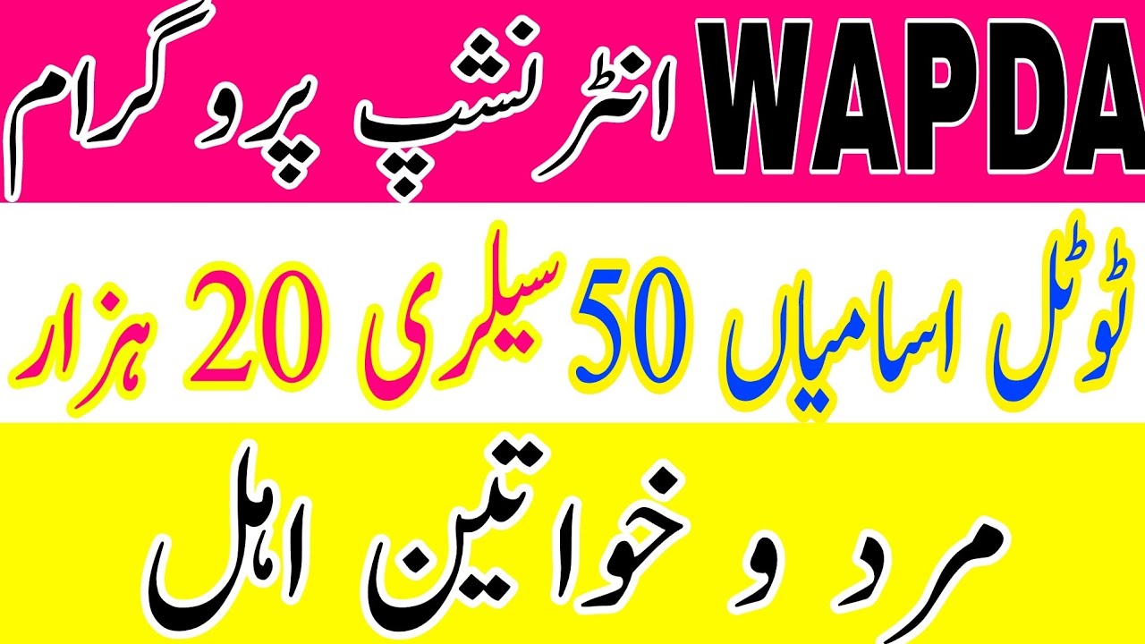 WAPDA Internship Program 2024 |WAPDA Jobs 2024-25 - YouTube