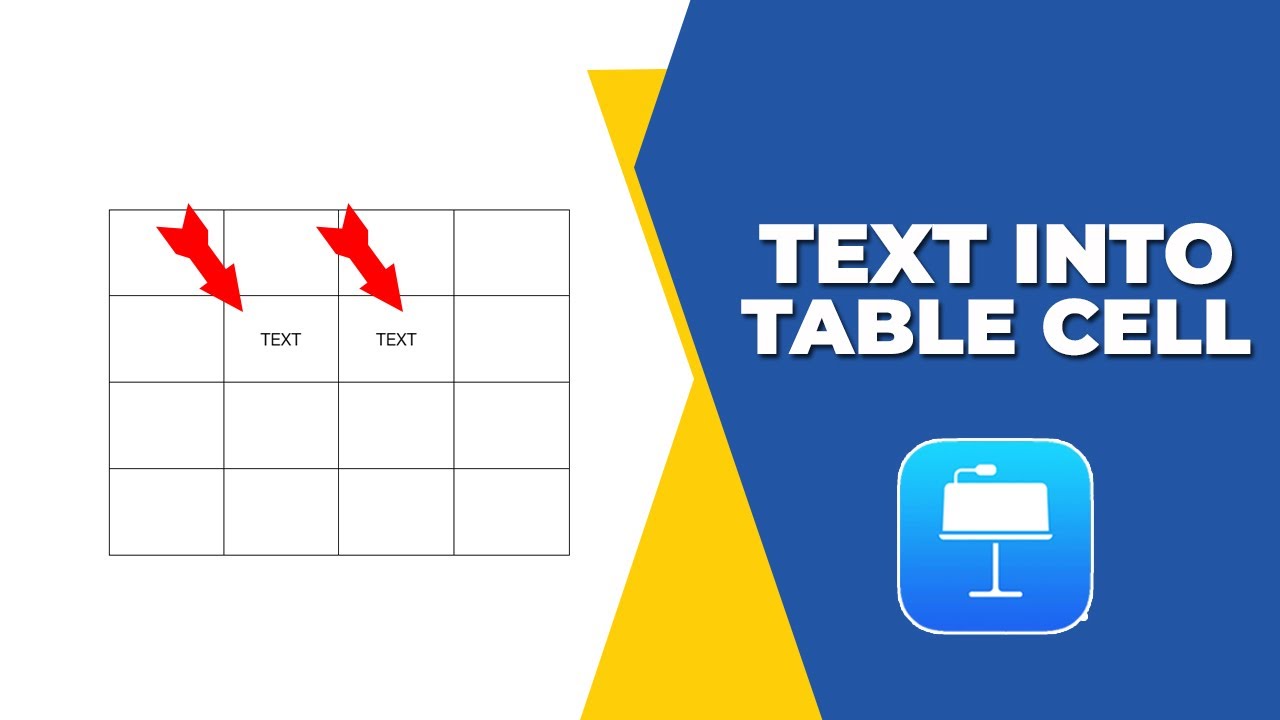 How to Write text into table cell in Apple Keynote - YouTube