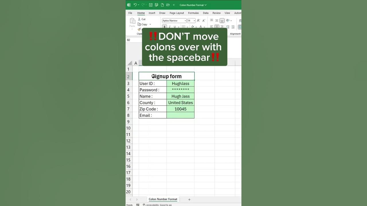 Excel COLON NUMBER FORMAT! Make Your Spreadsheets POP with This Trick - YouTube