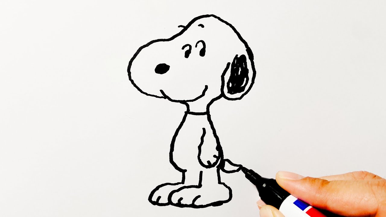 How to Draw Snoopy - YouTube