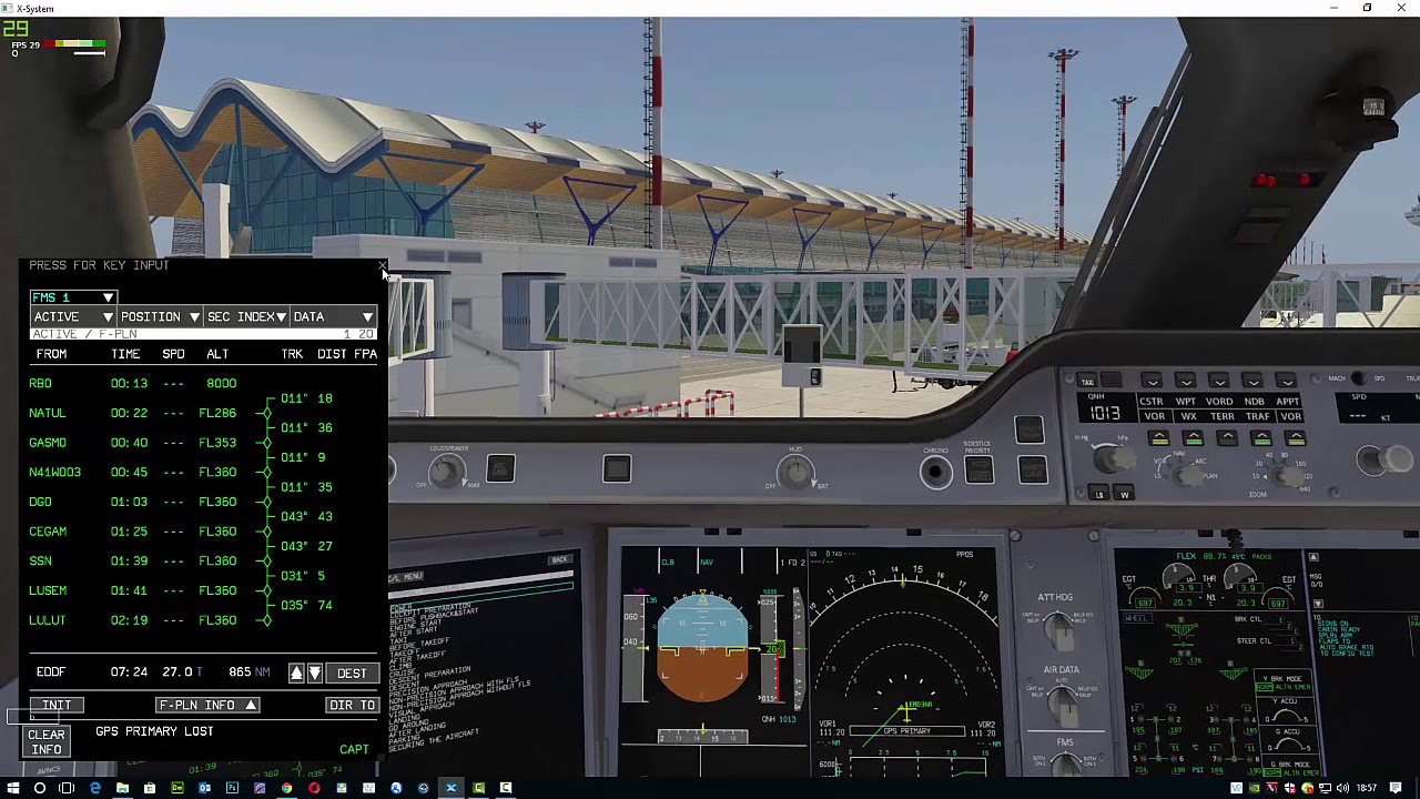 CDU A350 FF X-PLANE Y PLUGIN SIMPLE FMC - YouTube