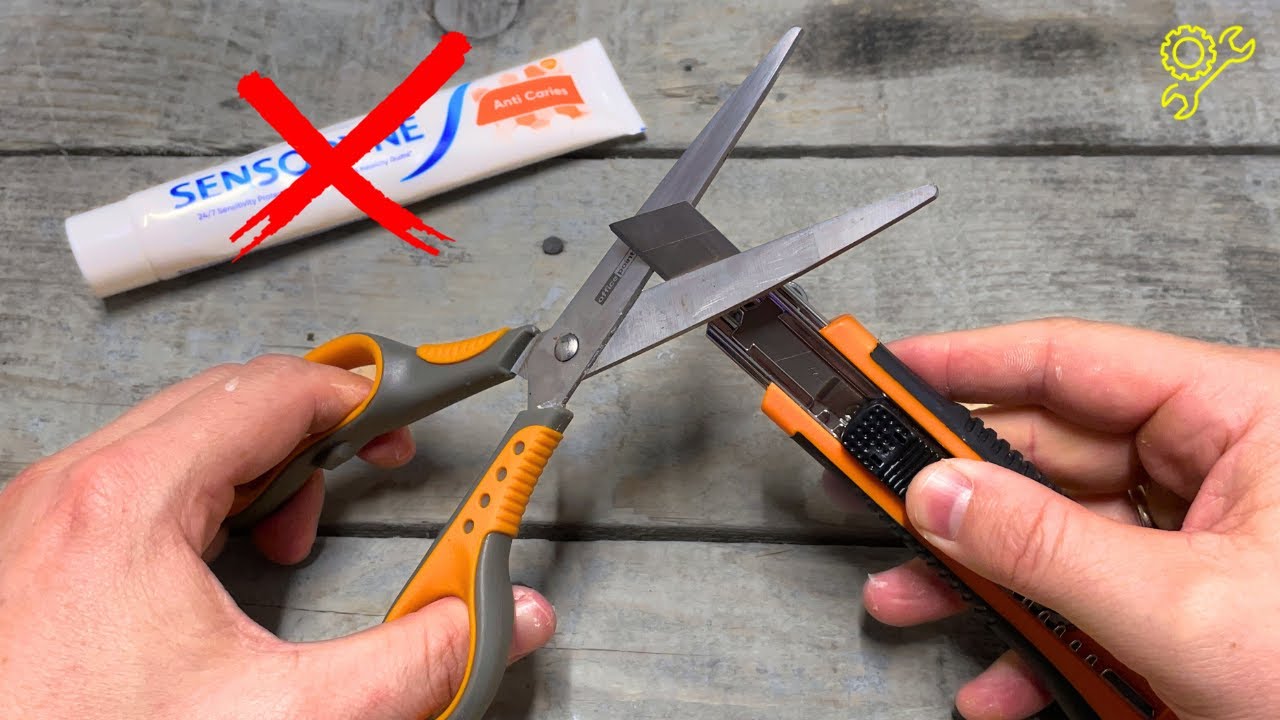 How to Sharpen BLUNT Scissors - You Haven't Tried THIS One Before 🔥🔥 ...