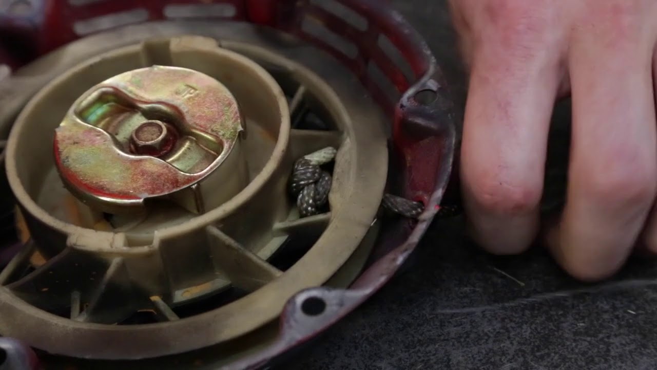 How to Rethread a Pull Start Cable - YouTube