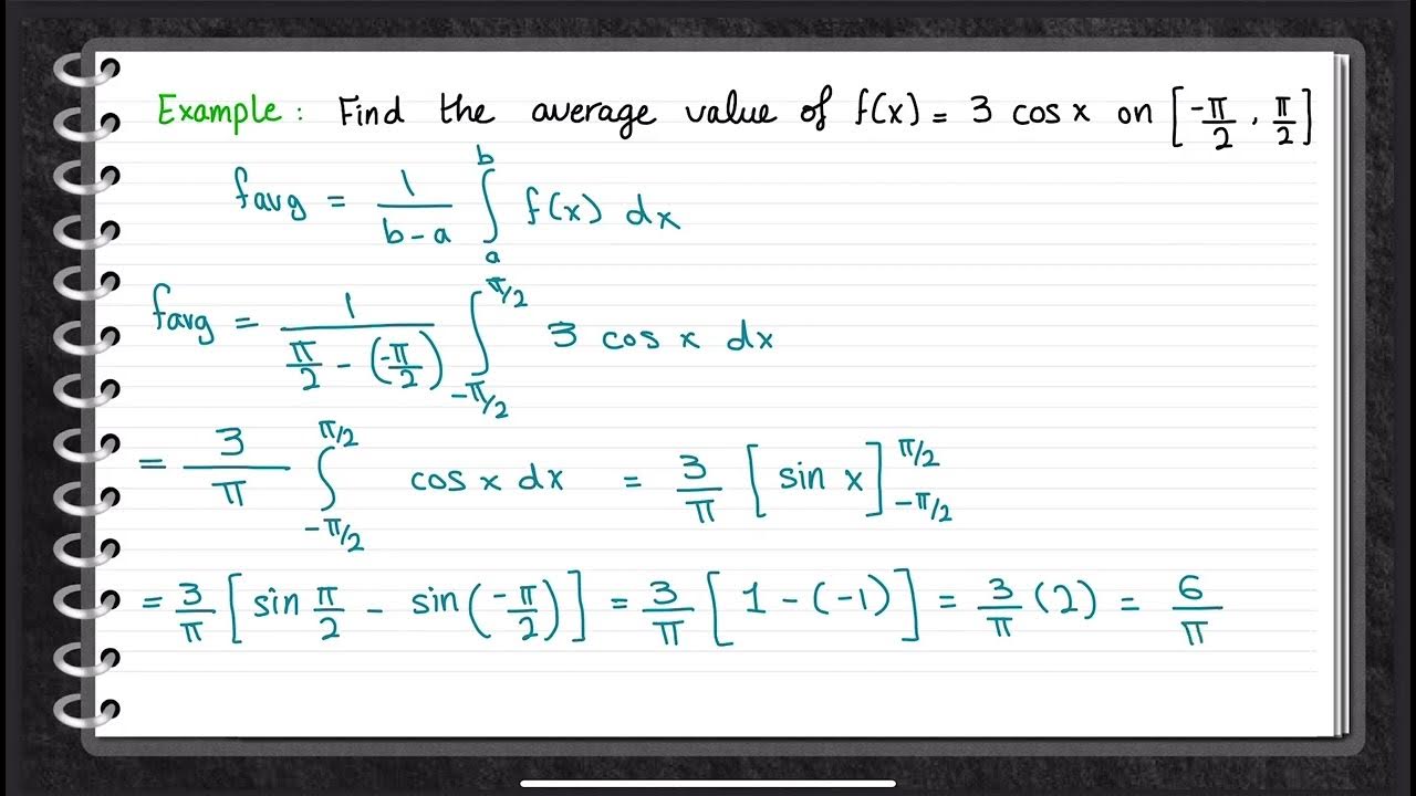 Calculus 2 Ch6.5 Avergae Function Value - YouTube