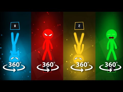360 VR FUNNY MOMENTS 🤣 in the stickman party - YouTube
