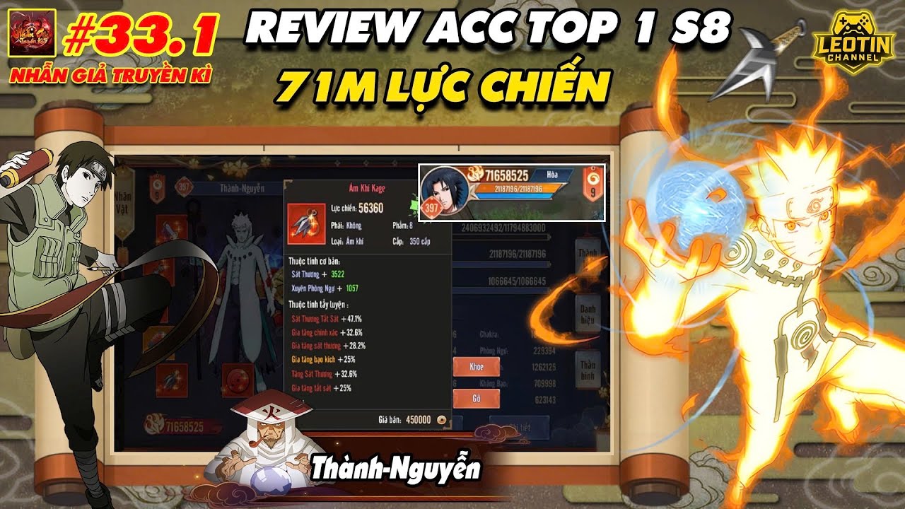 NHẪN GIẢ TRUYỀN KÌ - #33.1 REVIEW ACC TOP 1 S8 71M LỰC CHIẾN - NẠP HƠN ...