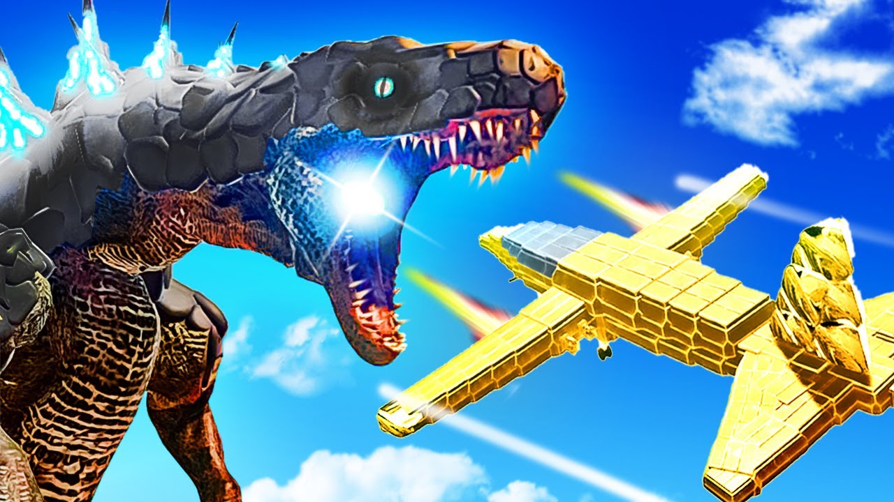 Battling GODZILLA With New FIGHTER JET PLANE Unit - Animal Revolt ...