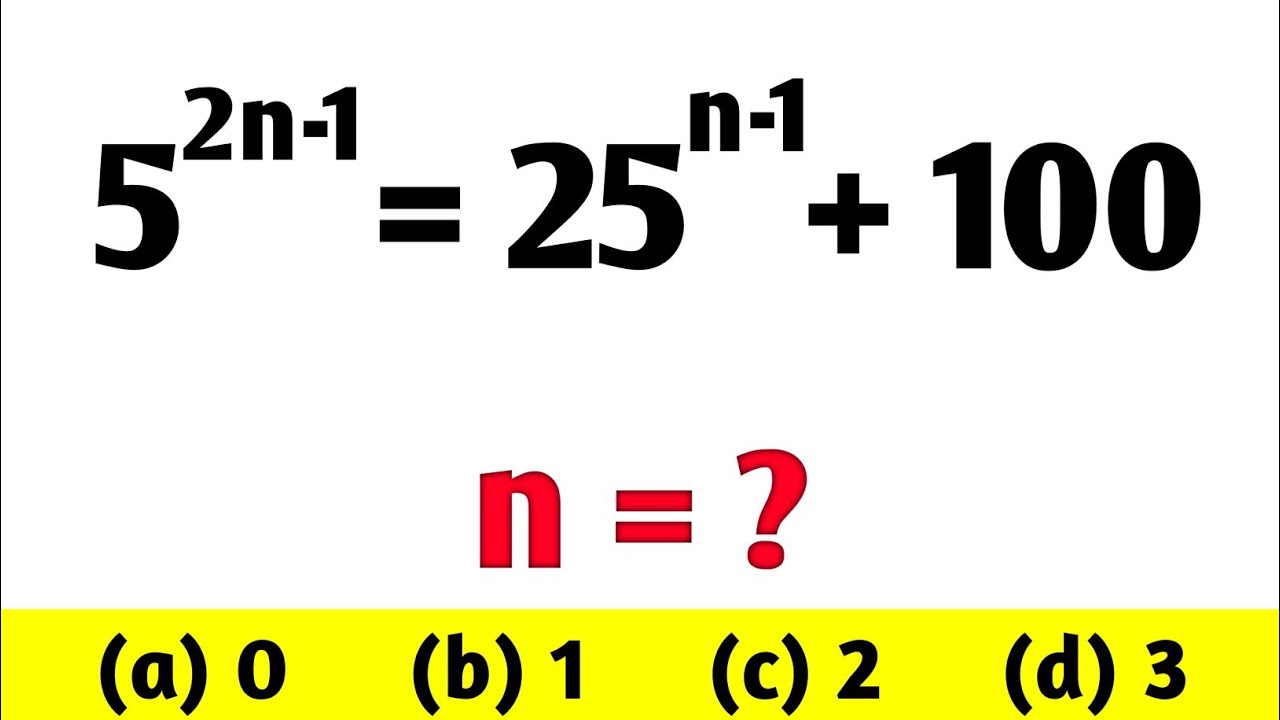 Solving an exponential problem in Exponents and Powers - YouTube