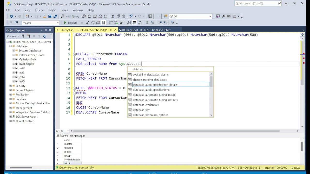 Being an SQL Developer... Creating an sql script from scratch. Drop ...