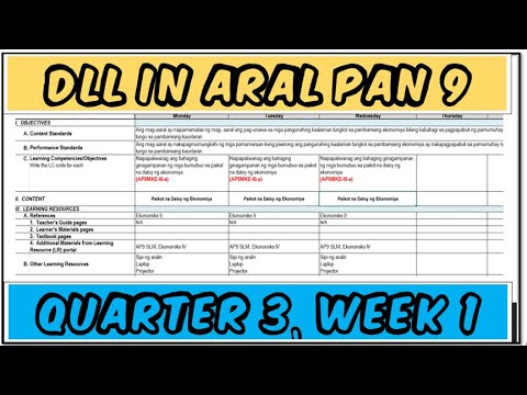 DLL AP 9 for Quarter 3, WEEK 1-3 - YouTube