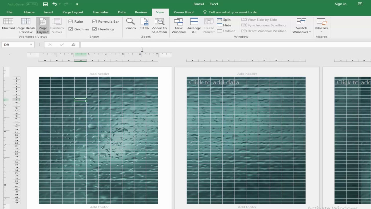 How To Add Or Delete Image As A Page Background In Microsoft Excel 2017
