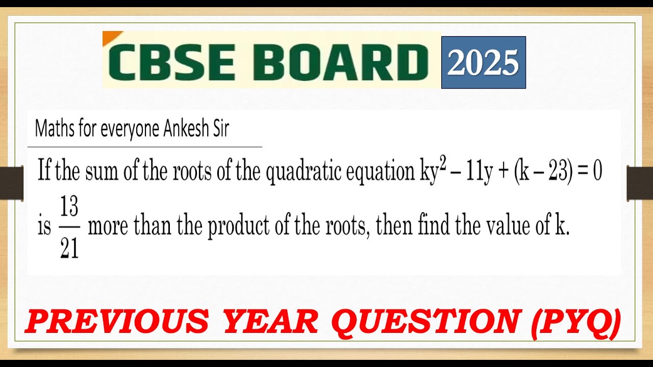 Important Previous Year Questions for CBSE Class 10 Math Board Exam ...