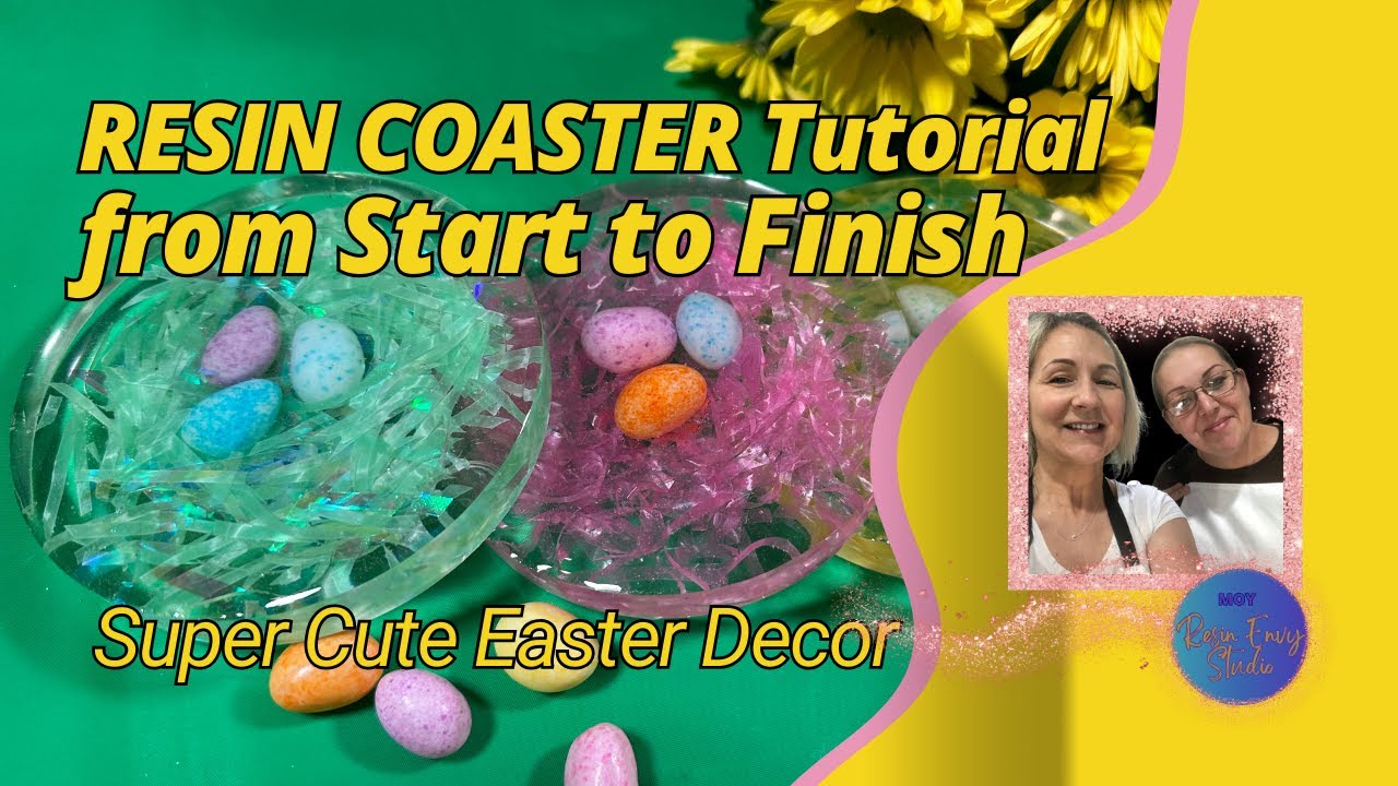 Super Cute Easter Decor | Resin Coaster Tutorial | DIY Easter Inspired ...