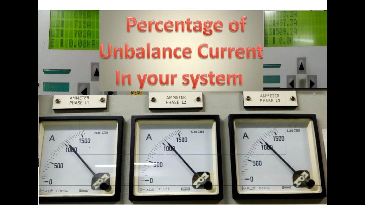 Find Unbalance current percentage present in system - YouTube