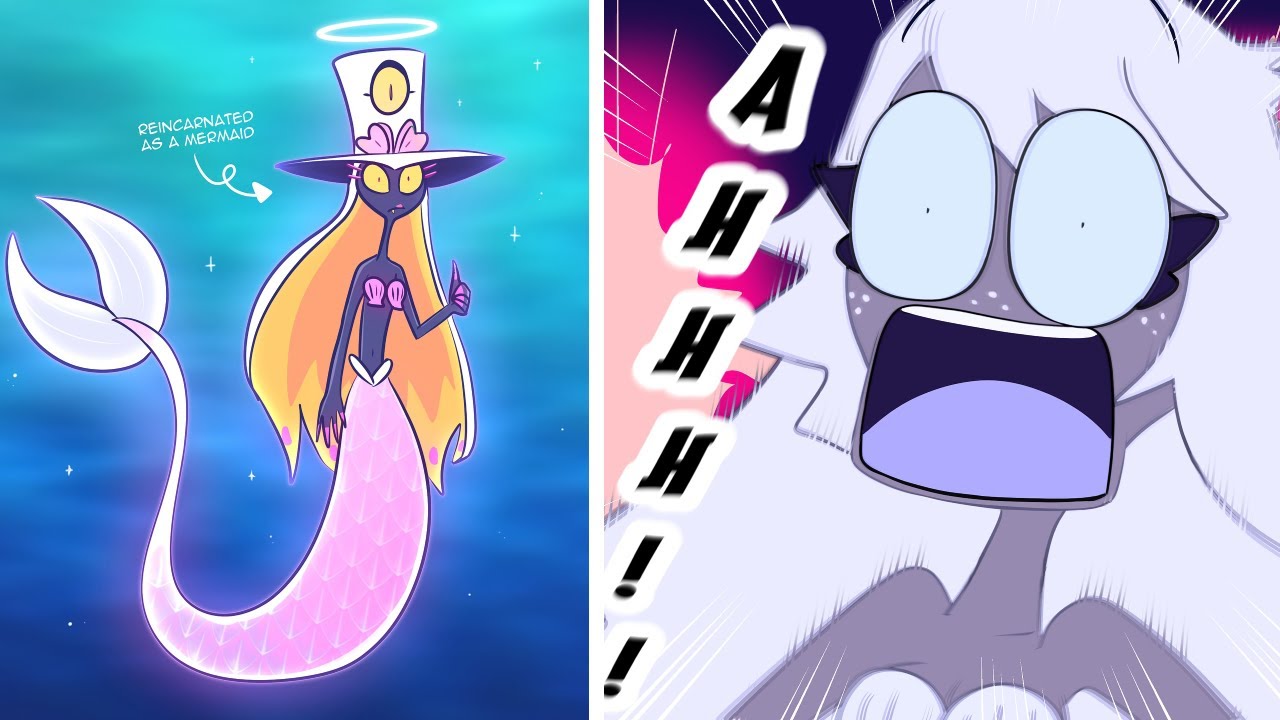 Mermaid AU 🧜‍♀️🌊🐟💖 Hazbin Hotel Season 2 • COMIC DUB - YouTube