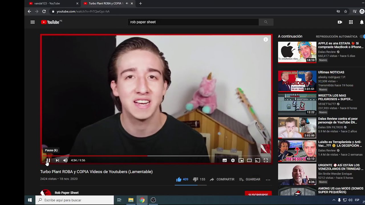 Turbo plant admite que copió el vídeo de Rob paper sheet - YouTube