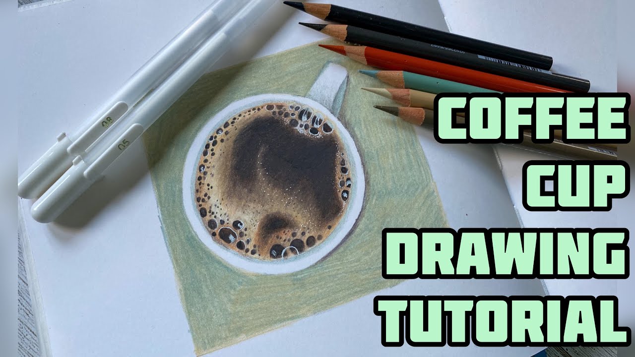 How to Draw a Coffee Cup Step by Step - drawing for beginners - YouTube