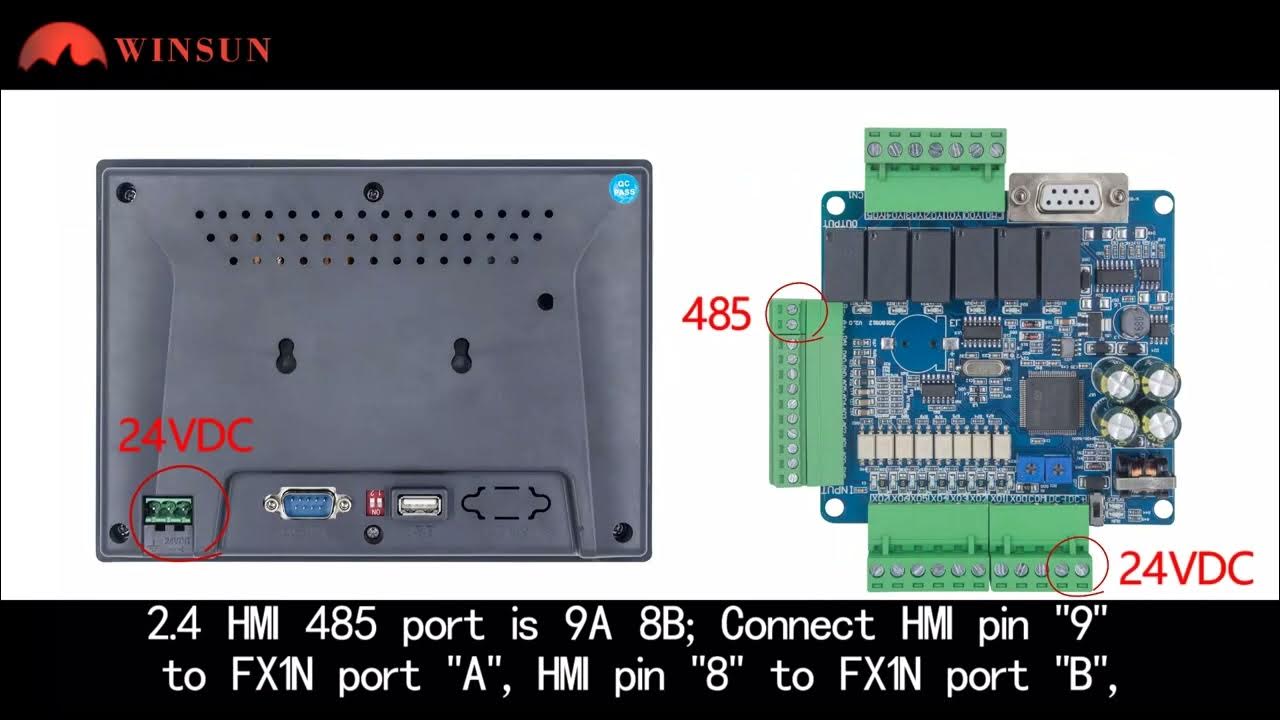 Aliexpress SeekU HMI working with FX3U/FX1N PLC in MODBUS Demonstration - YouTube