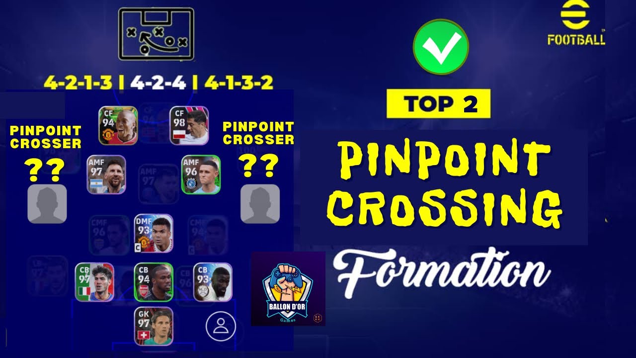 Top 2 Best Formations For Pinpoint Crossing 🔥Best RWF Player with ...