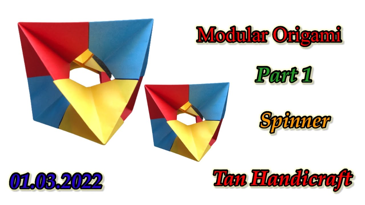 Tutorial ke 1212 - Modular Origami part 1 - Spinner - YouTube