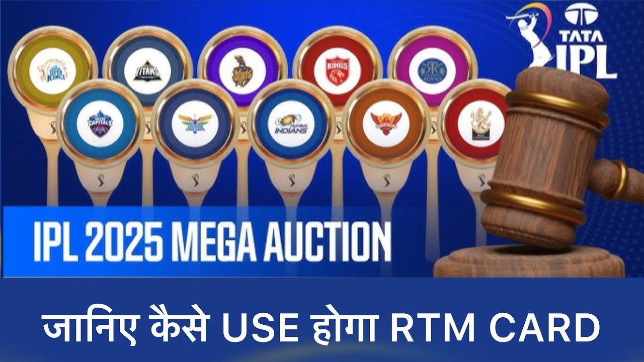 IPL 2025 - RTM Card in IPL Mega Auction 2025 || RIght To Match Card in ...