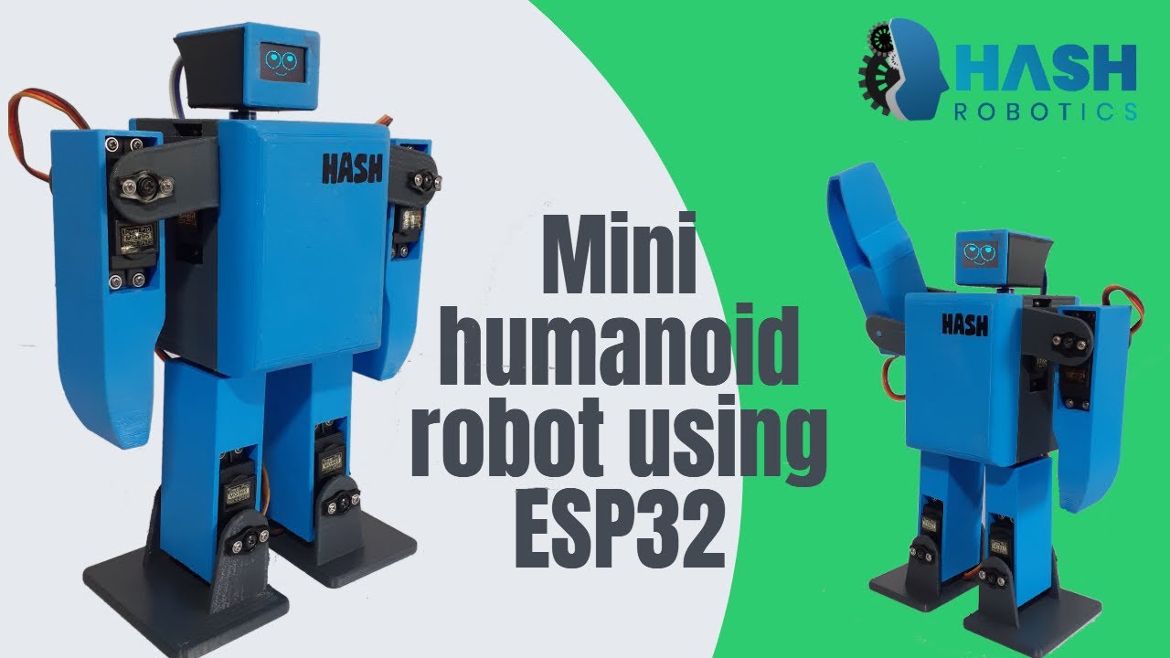 Mini humanoid robot using ESP32 Hash Junior | Hash Robotics - YouTube