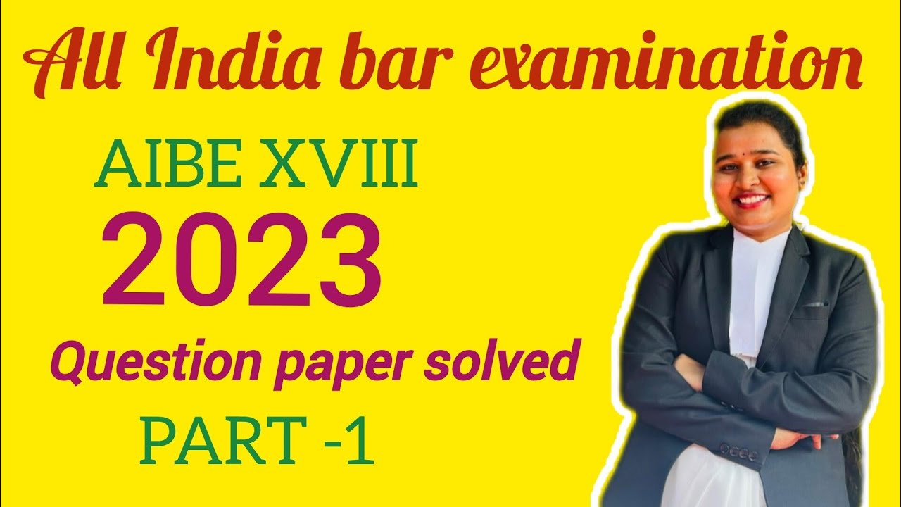 AIBE 2023 question paper solved,AIBE question with answer/AIBE20 ...