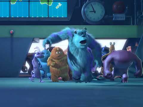 Monsters, Inc. Outtakes Monsters Walking in Scare Floor