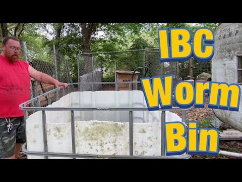 How to Make a Worm Bin out of an IBC Tote - YouTube