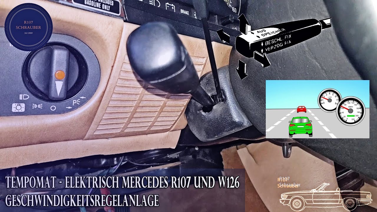 Mercedes R107 u. W126 - Tempomat prüfen - Geschwindigkeitsregelanlage ...