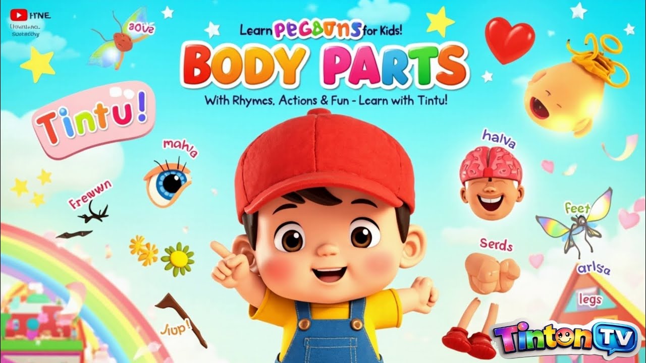 let's Learn body parts name sing 🎵🎶 | TinTon TV - YouTube