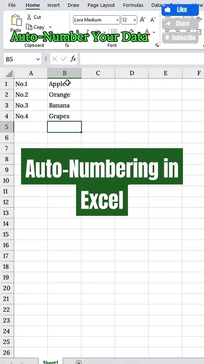 Excel Auto-Numbering: The Secret You Never Knew! #autonumber - YouTube