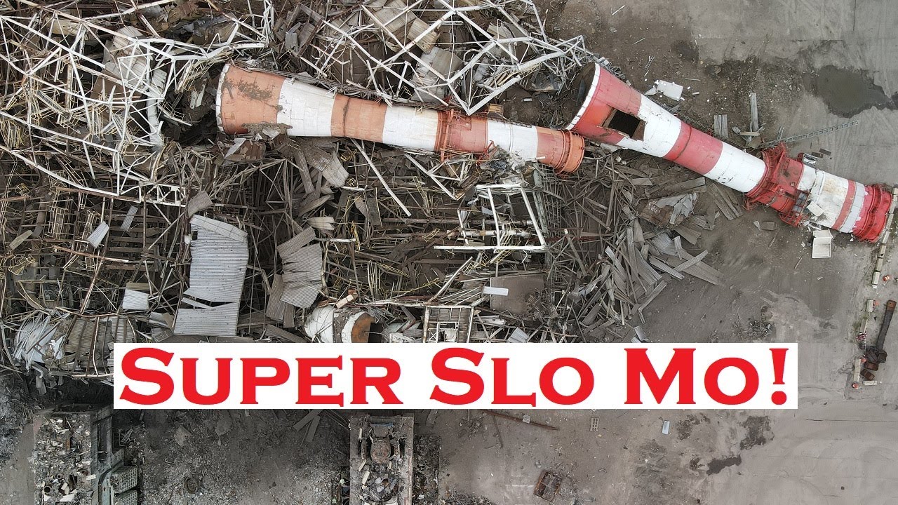 C.P.C. Power Station Demolition, Slo-Mo, and Ultra Slow Mo 1FPS - YouTube