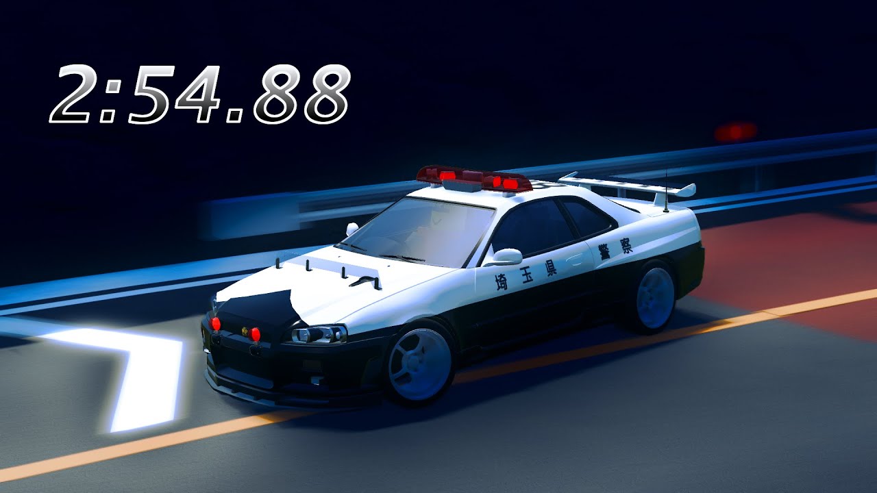 (Tuned) Nissan Skyline R34 GT-R Otsuki Downhill | Midnight Racing Tokyo ...