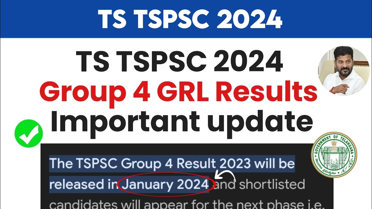 TSPSC GROUP 4 2024 || RESULT UPDATE - YouTube