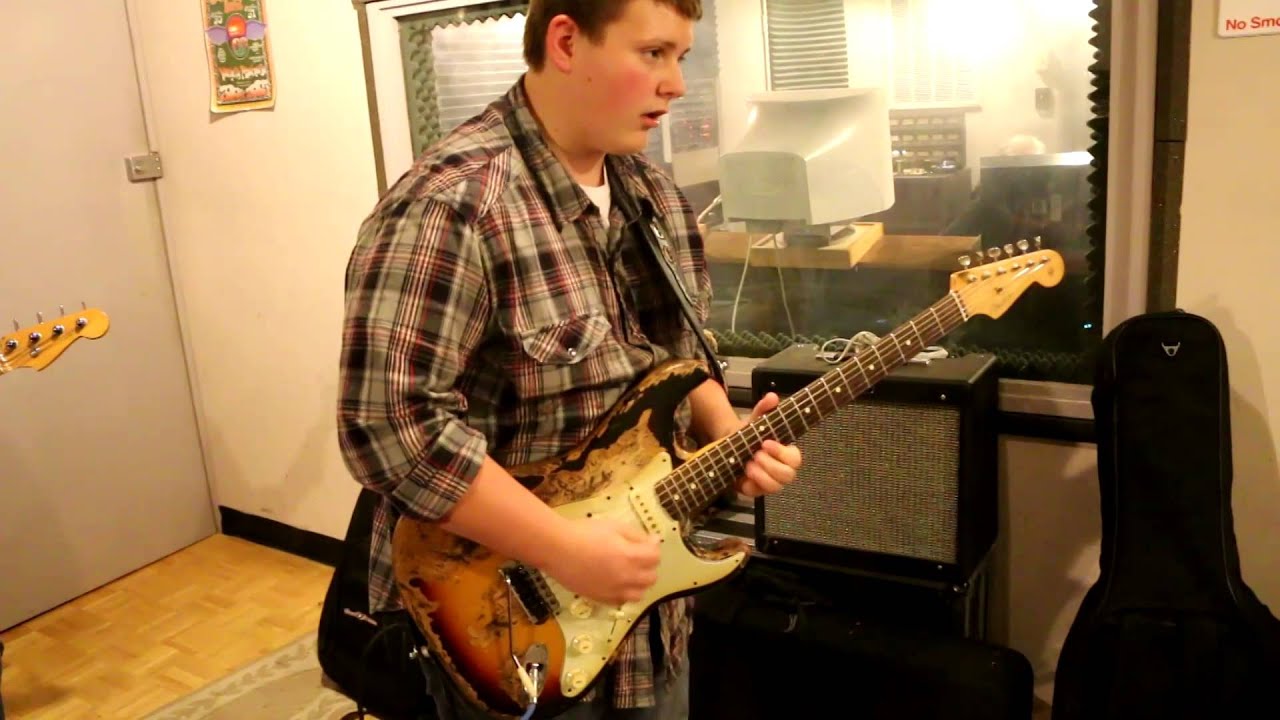 15 Year Old Blues Guitar Ace, Austin Crum in Nashville studio with The ...