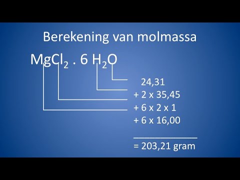Molmassa berekenen - YouTube