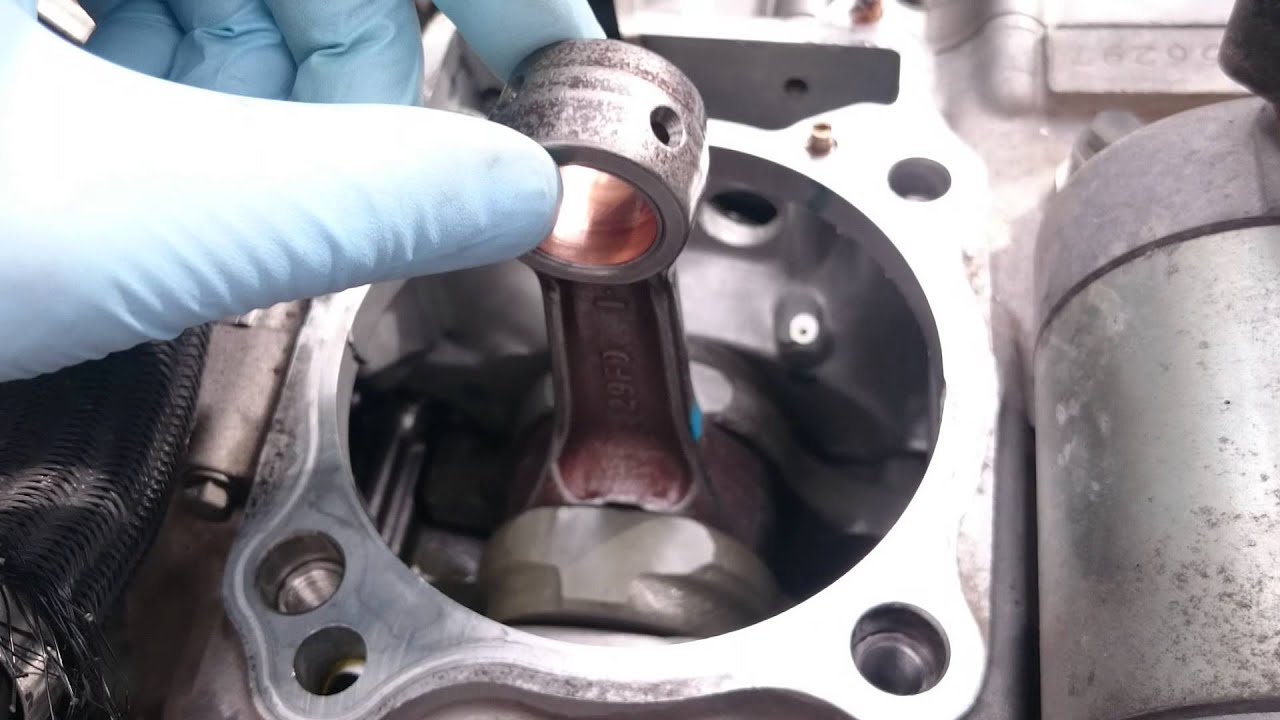 DRZ 400 bottom end conrod crank movement - YouTube