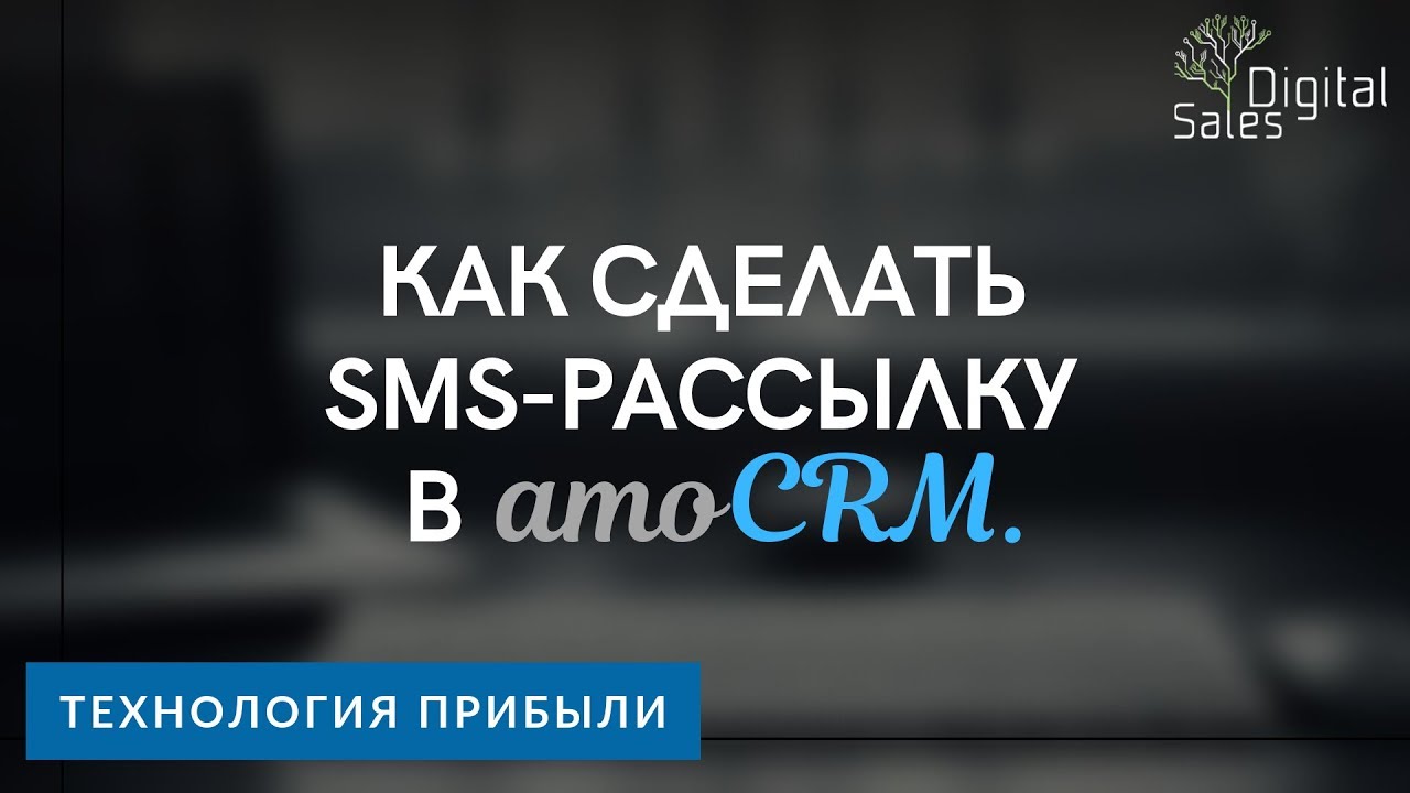 Как сделать SMS рассылку в AmoCRM - YouTube