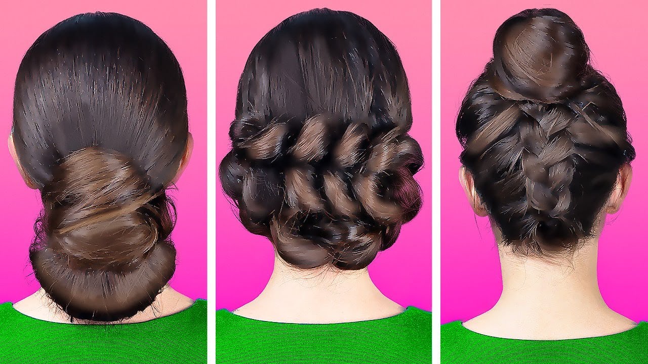Peinados de bollo fáciles para toda ocasión || NO MÁS CABELLO ABURRIDO ...
