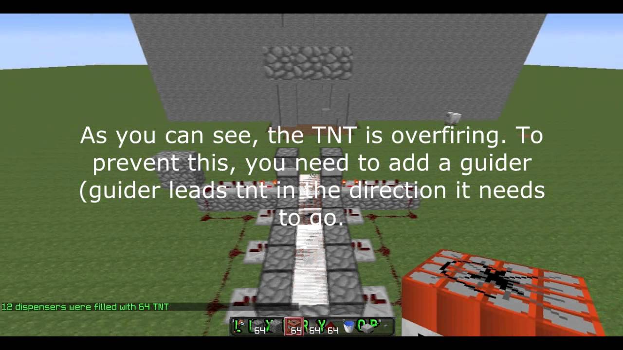 Minecraft Cannon's - Episode 1 - Simple Dispenser Cannon - YouTube