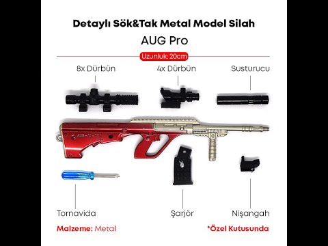 Dukkin Detaylı Sök&Tak Metal Model Silah 20cm - AUG Pro !!Oyuncak Değildir!!