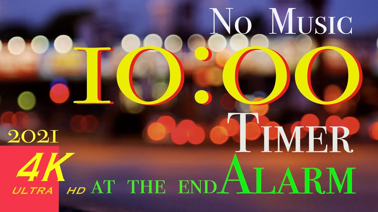 10 minute Timer | Alarm every 2 minutes | 4K - YouTube