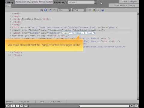 Using FormMail - YouTube