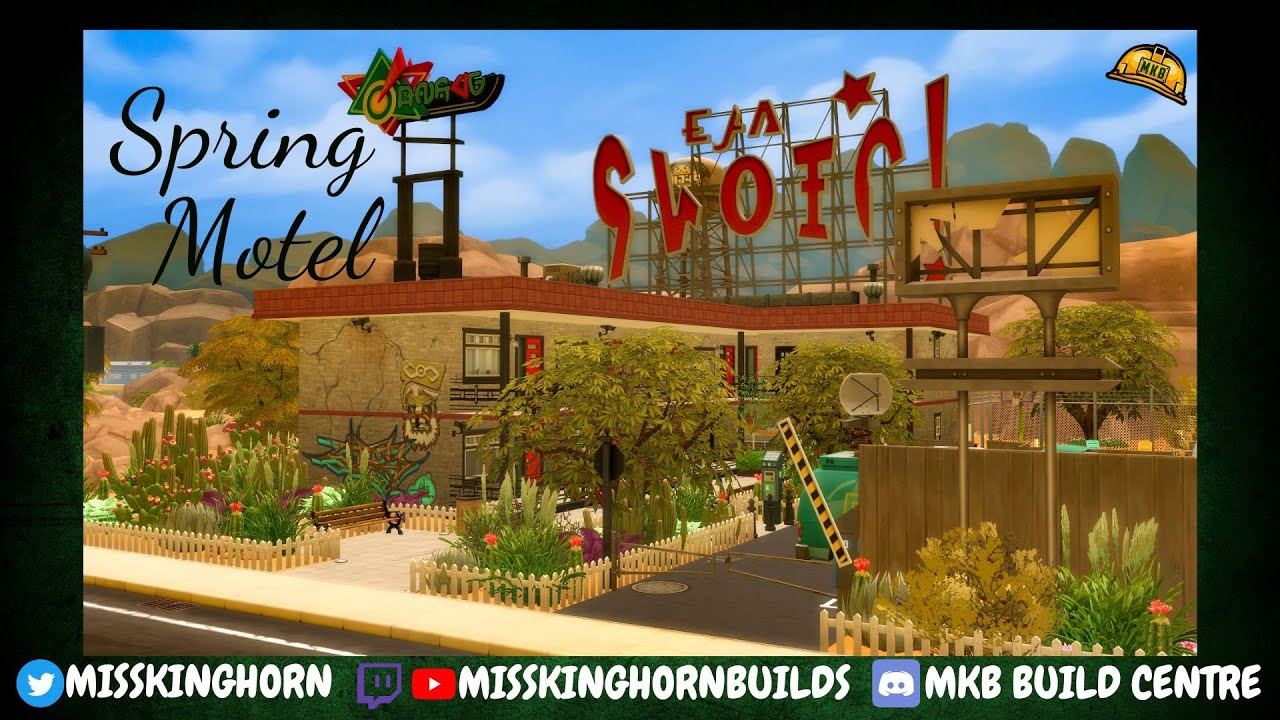 Spring Motel | The Sims 4 | Speed Build - YouTube