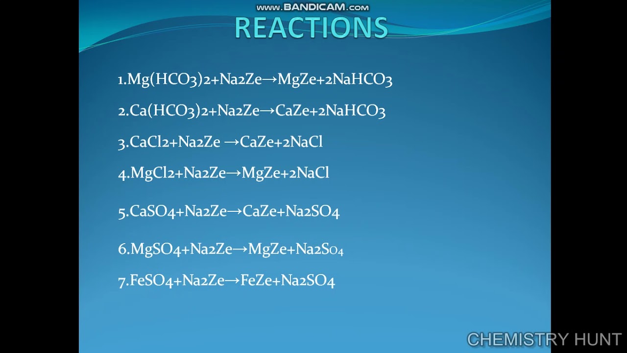Zeolite Method , Permutit Process for water softening process ...