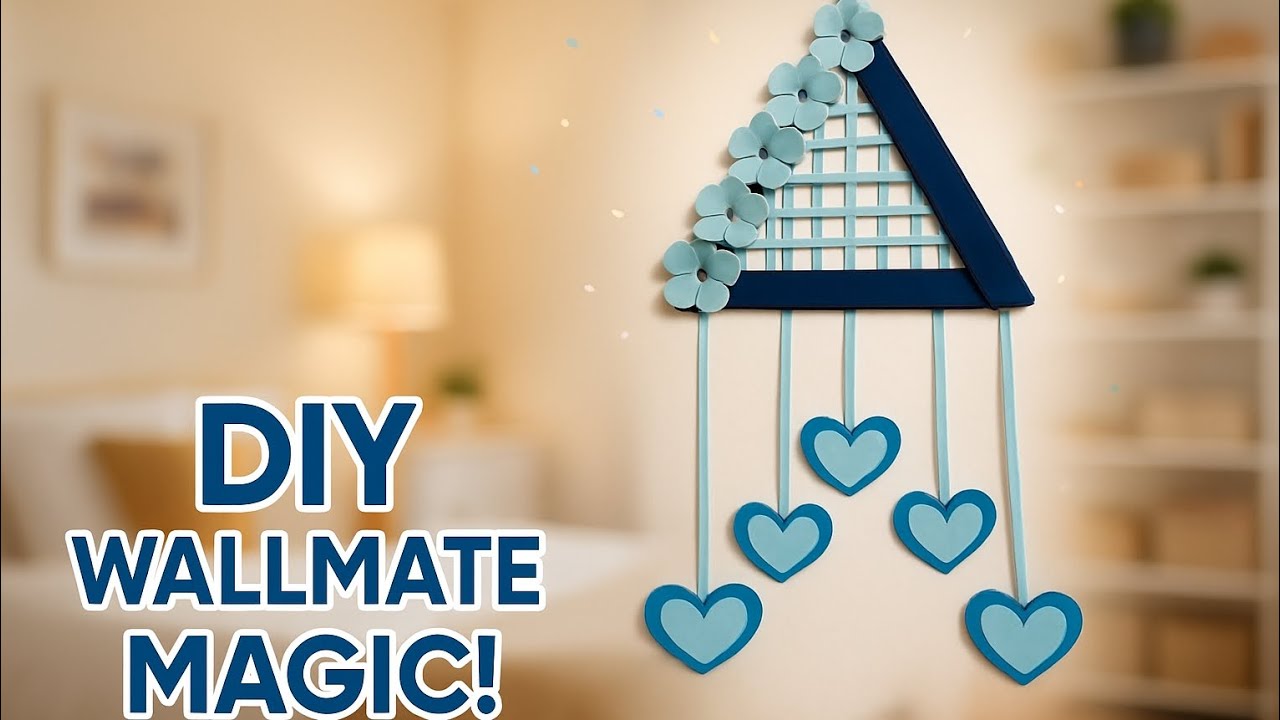 Diy beautiful wallhanging / Diy beautiful wallmate idea / diy home made ...