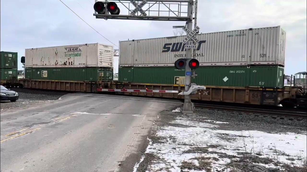 Eastbound Norfolk southern intermodal train at state route 13 - YouTube