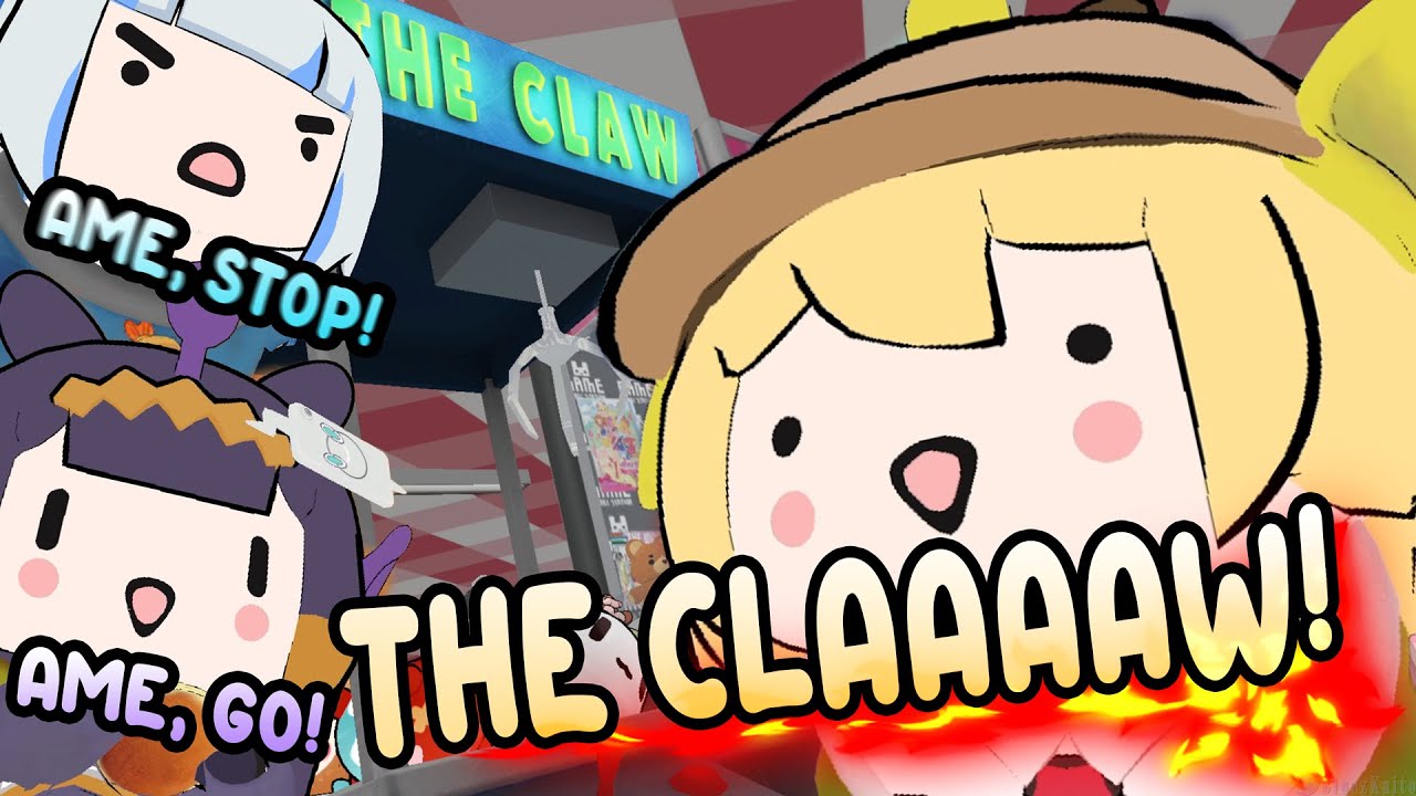 GURA seeks help from INA to stop AME's CLAW GAME ADDICTION! |【POKEMON ...